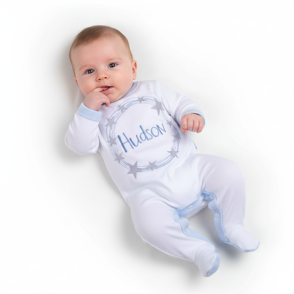 Personalised Embroidered Babygro – Little Lumps